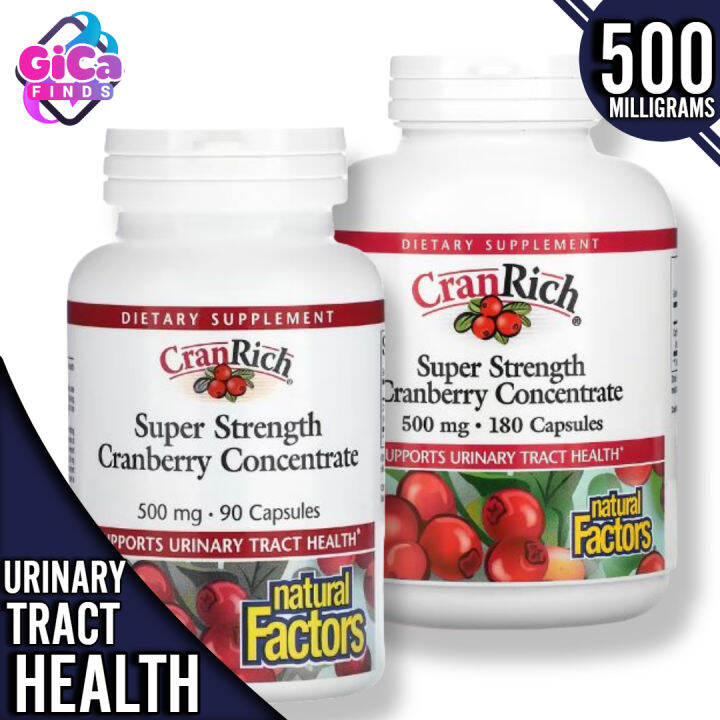 Natural Factors CranRich Super Strength Cranberry Concentrate 500 mg 90 ...