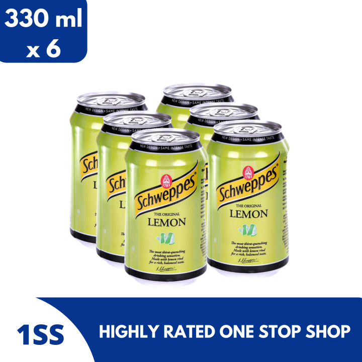 Schweppes Lemon, 330ml set of 6 | Lazada PH