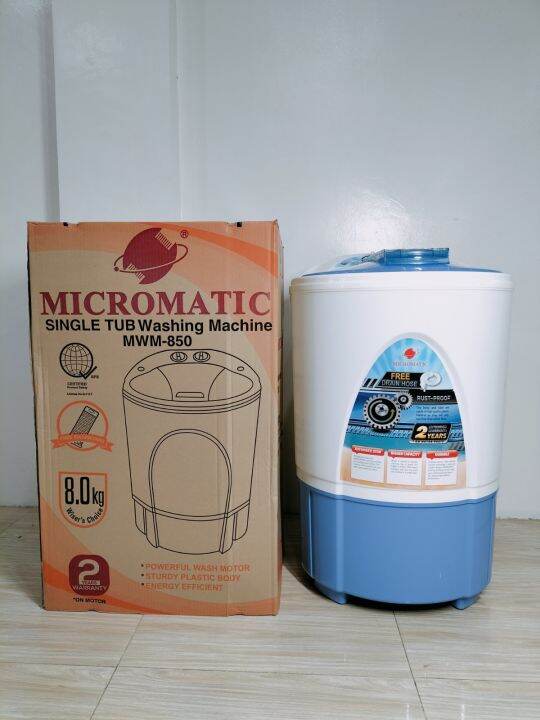 Micromatic Washing Machine MWM-850 | 8.0kg Washing Machine Single Tub ...