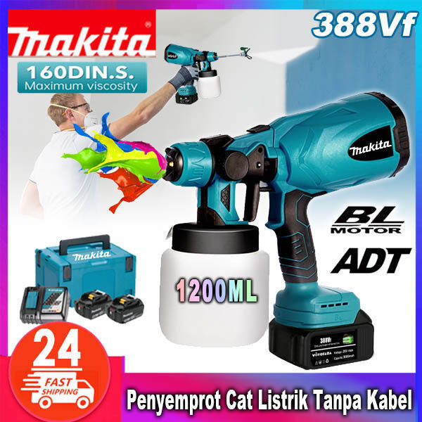 Kamolee 388Vf Wireless Electric High Power Spray Gun 1200ml Rumah ...