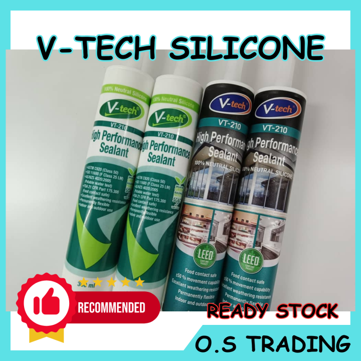 V-TECH VT-210 NEUTRAL SILICONE SEALANT VTECH VT210 V TECH VT 210 (CLEAR / WHITE) | Lazada