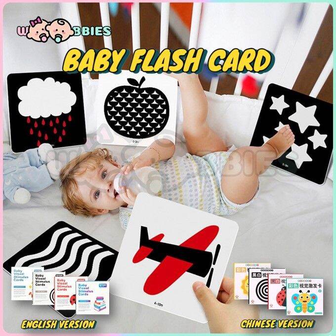 👶🏻Woobbies Montessori Baby Flash Card | Baby Sensory Cards | High ...