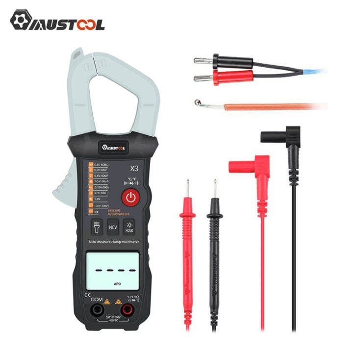 MUSTOOL X3 Fully Intelligent True RMS Clamp Meter 6000 Counts Automatic ...