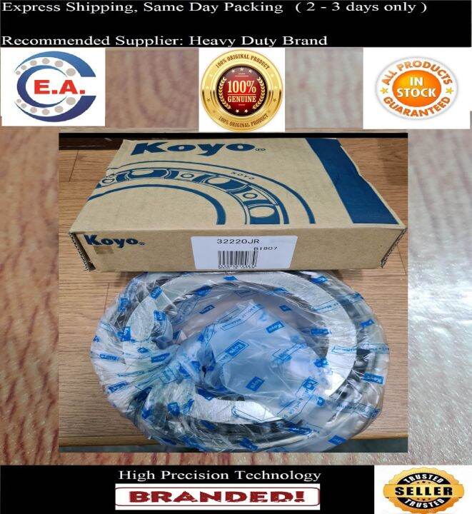 32220 JR Original Koyo Japan Tapered Bearing 100x180x49 32220JR | Lazada PH