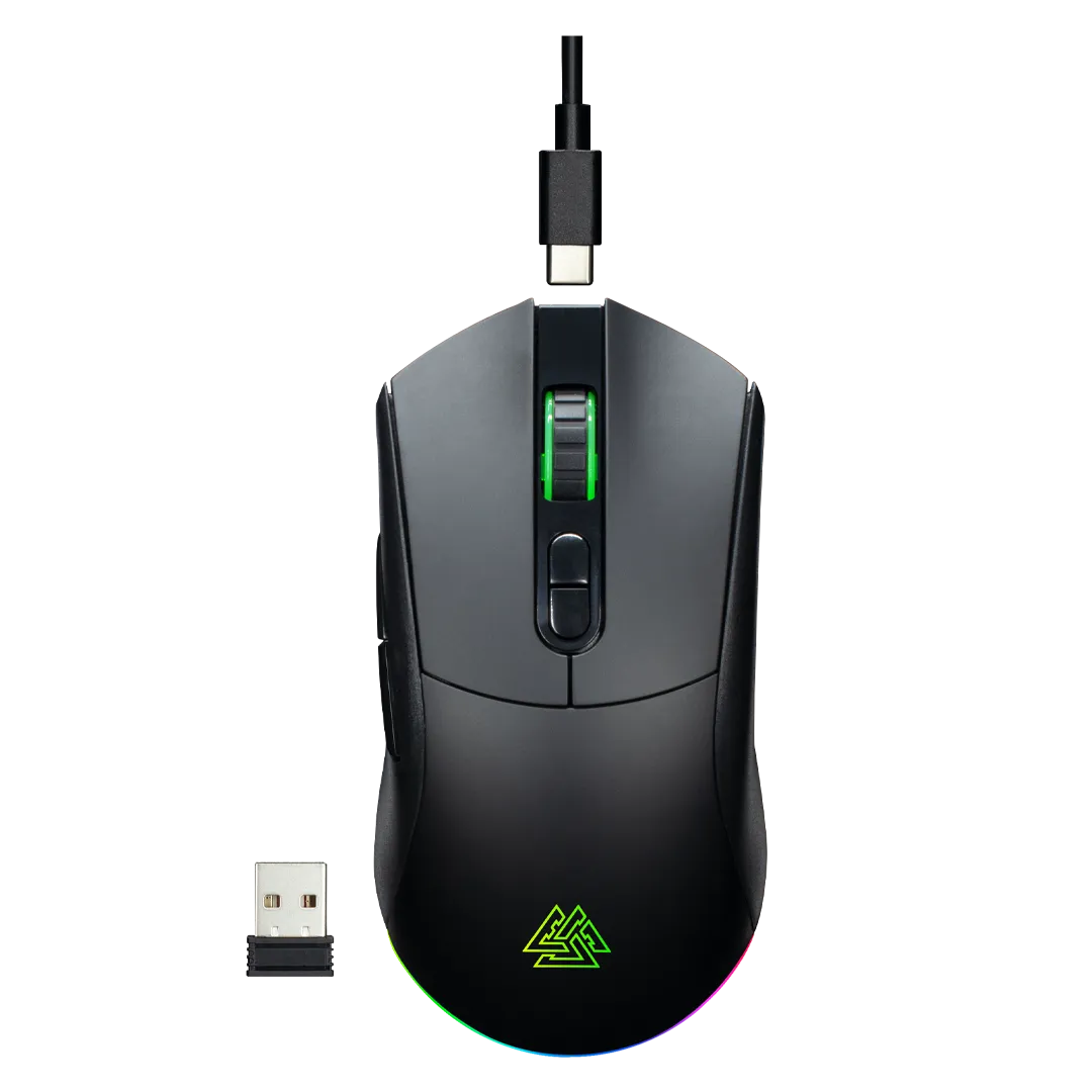 EGA TYPE M8 Wireless Gaming Mouse เมาส์เกมมิ่งไร้สาย ไฟLED ดำ | Thisshop