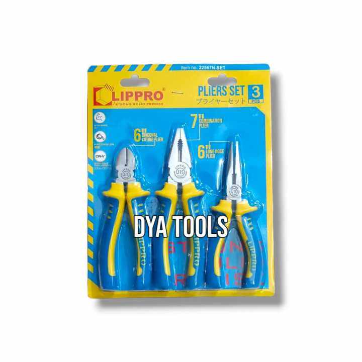 PAKET 3 SET LIPPRO TANG POTONG TANG LANCIP TANG KOMBINASI PLIERS ...