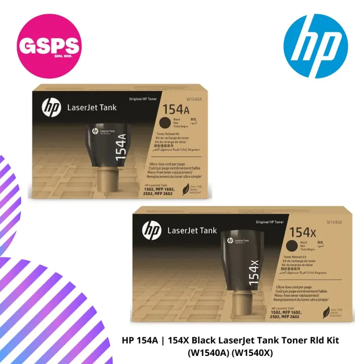 HP 154A | 154X Black LaserJet Tank Toner Rld Kit (W1540A) (W1540X) | Lazada