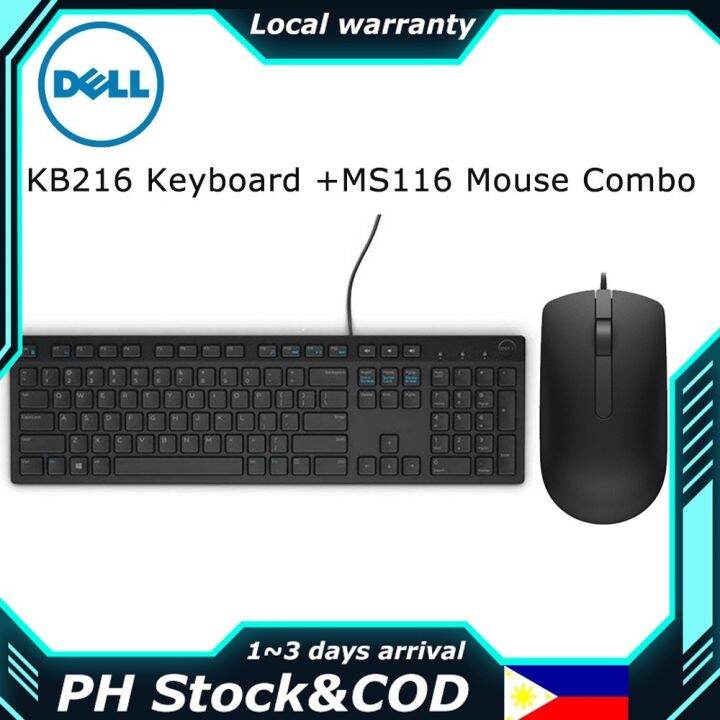 【PH STOCK】Dell KB216 Multimedia Keyboard USB MS116 USB Optical Mouse ...