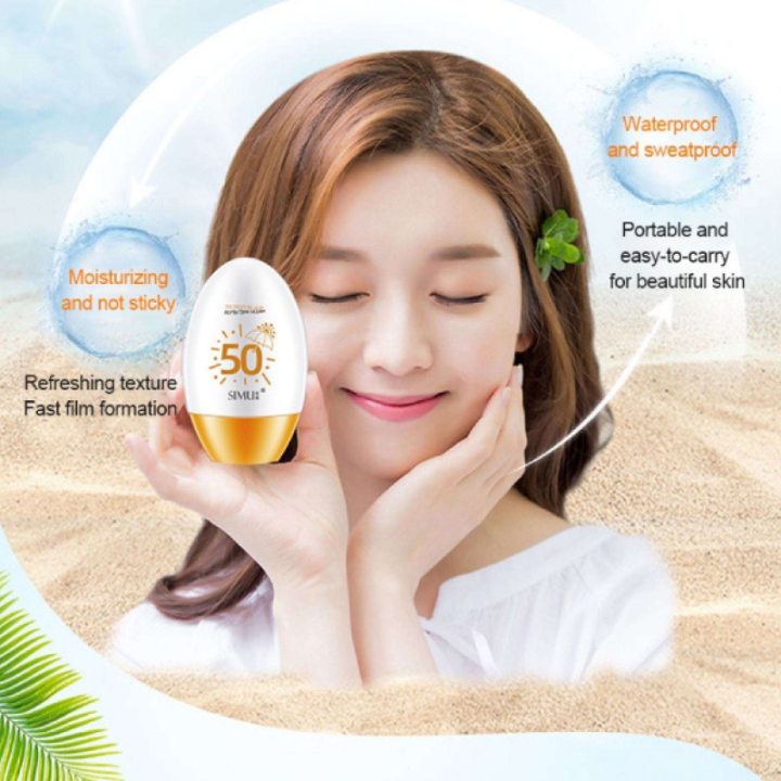 Luckin Mart Sunscreen Whitening Sun Cream SPF 50+ Facial Body Skin Protective Cream Anti-Aging ...