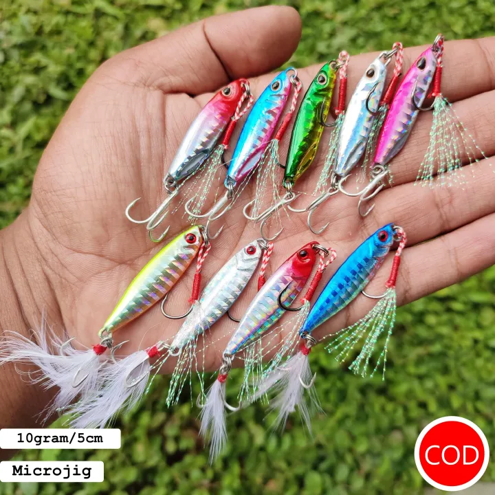 Micro jig 4cm/10gr Lengkap Assisthook Dan Treblehook Umpan Jigging ...