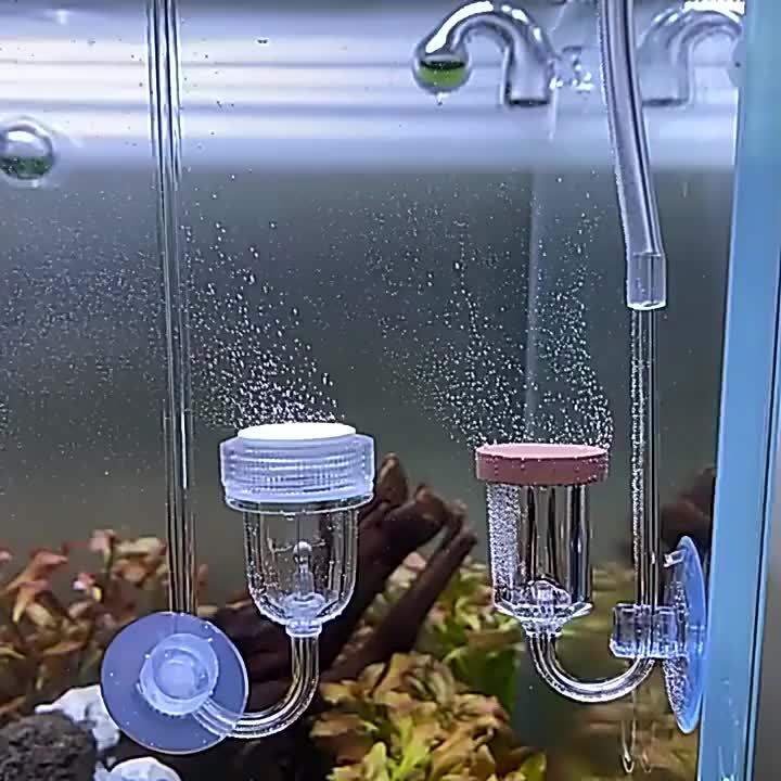 ตู้ปลาอะคริลิหลอด U ถ้วยดูด CO2 Diffusers ก๊าซคาร์บอนไดออกไซด์ตรวจสอบวาล์วเครื่องปฏิกรณ์ ...