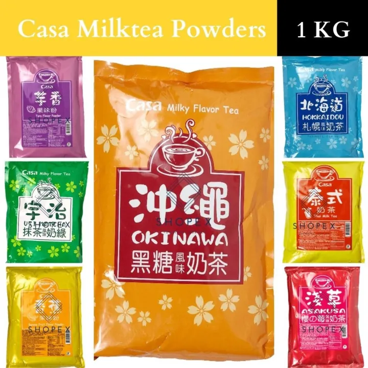 Casa Milk tea Powders (1kg/Pack) /OKINAWA, MATCHA, HOKKAIDO, TARO, THAI ...