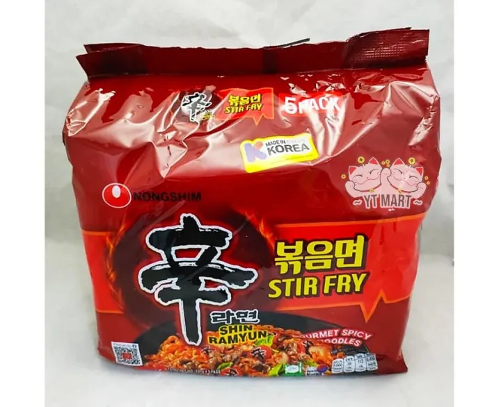 NongShim Shin Ramyun Stir Fry (5 x 131g) Halal (Made in Korea) | Lazada