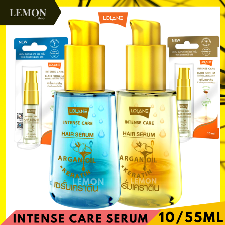 Lolane Intense care hair serum Argan Oil 10/55ml โลแลน อินเทนซ์ แคร์ แฮร์ เซรั่ม อาร์แกน ออยล์ ...