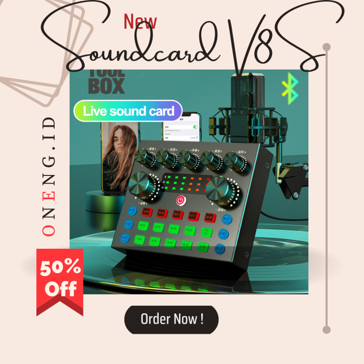 Soundcard V8S Original Import Mixer Audio Bluetooth Taffstudio ...