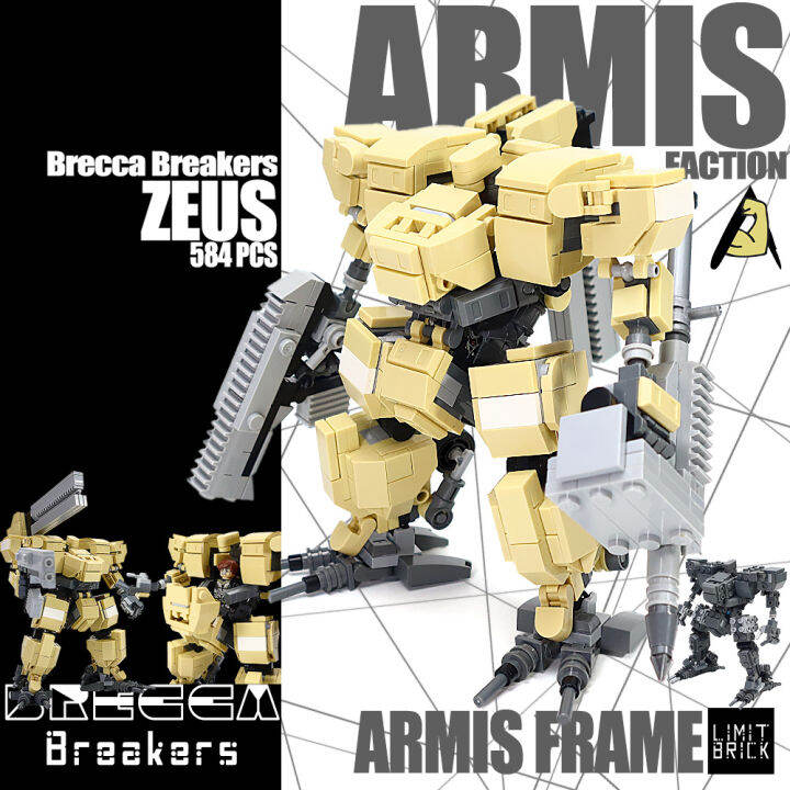 Brecca Breakers Zeus Brick Robot Mech Armis Faction Building Blocks ...