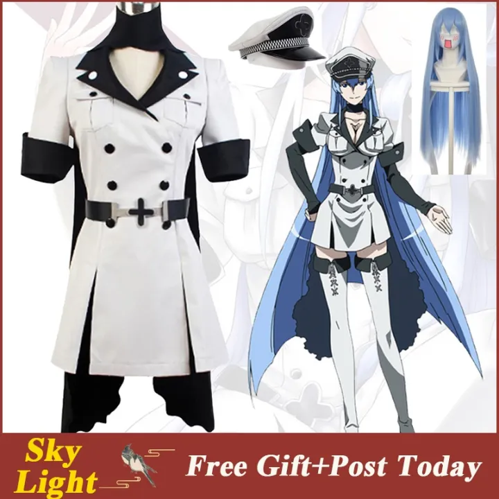 HOT★Anime Cosplay Akame Ga KILL Esdeath Empire General Apparel Full Set ...