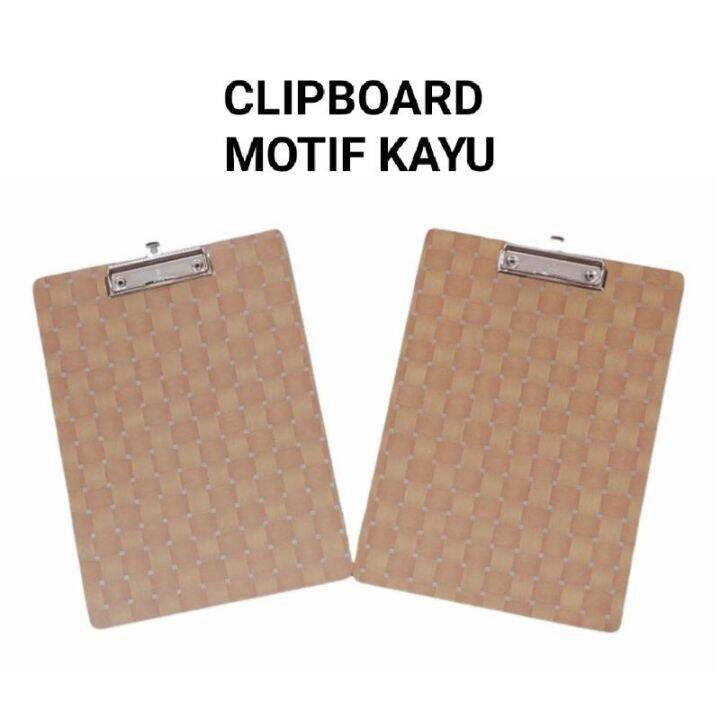 Papan Ujian / Papan Dada / Papan Jalan / Clipboard Motif kayu Executive ...