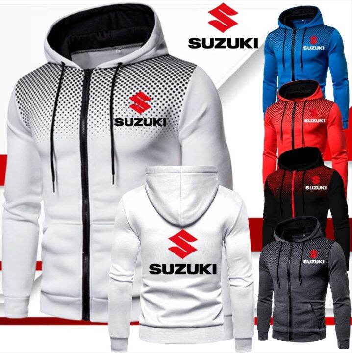Ready Stock New Fashion Japan Motorcycle Team Logo Suzuki Zipper Polka ...
