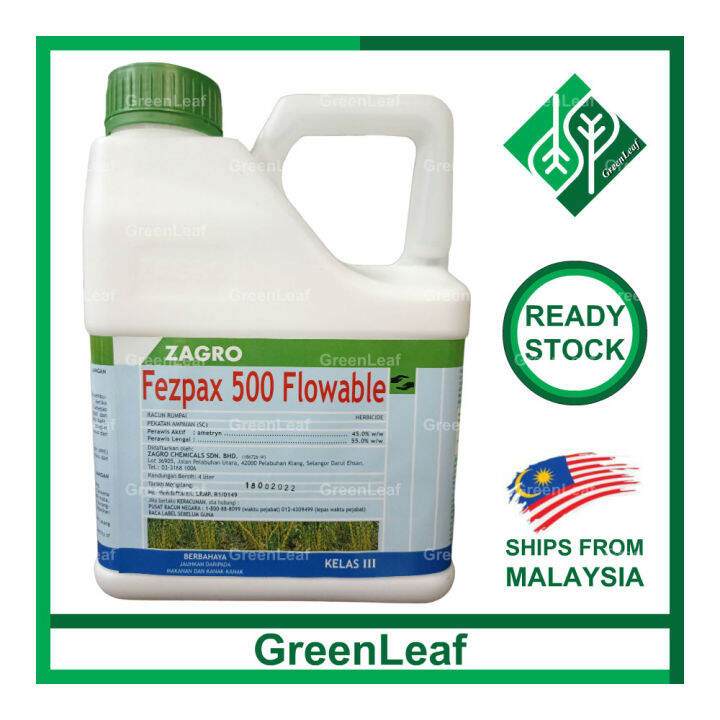 4L Fezpax 500 Flowable Zagro Ametryn 45% Racun Rumput Rumpai Herbicide ...
