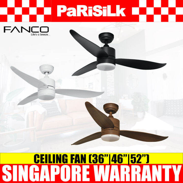 (Bulky) Fanco DC F Star Ceiling Fan with LED Light (36inch | 46inch ...