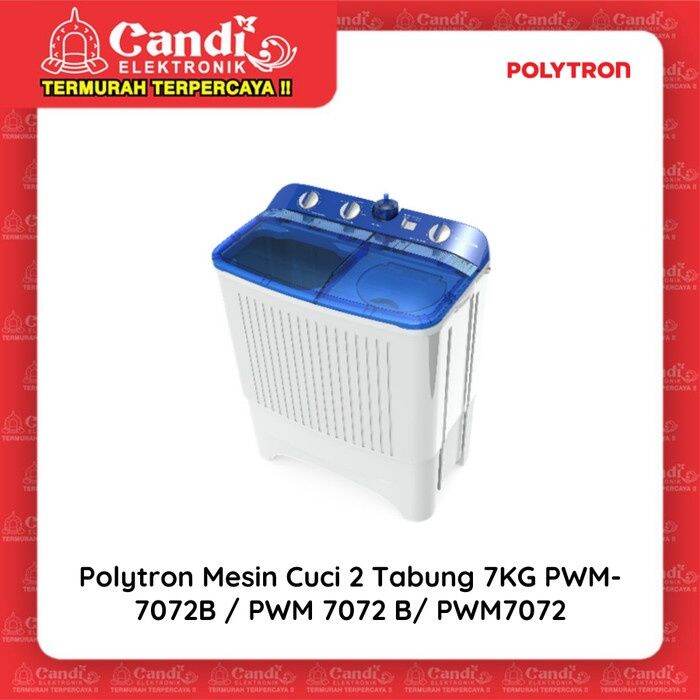 POLYTRON MESIN CUCI 2 TABUNG PWM-7072B / PWM 7072 B / PWM7072 7KG | Lazada Indonesia