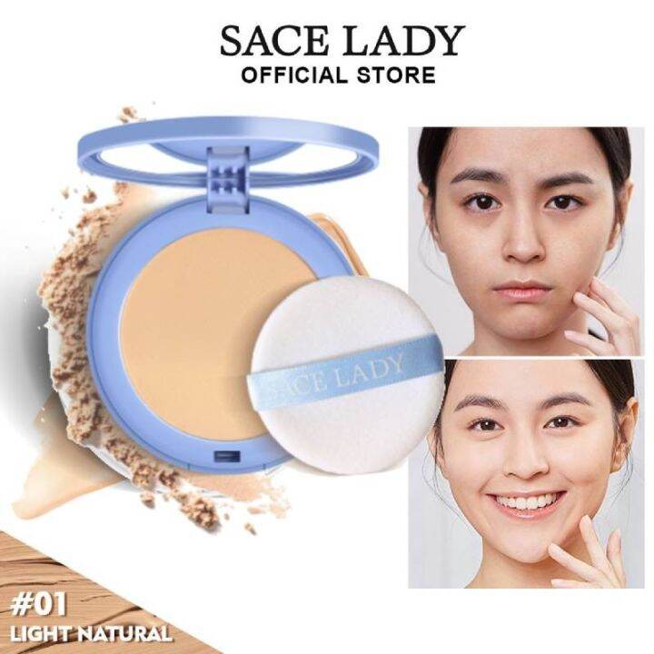 SACE LADY Pressed Powder Oil Control Makeup Matte Setting Powder Silky ...