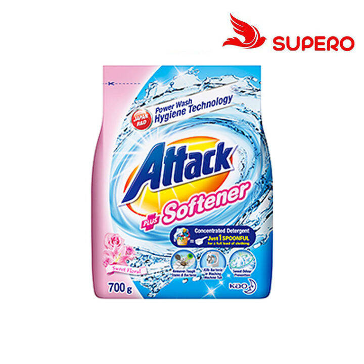 KAO ATTACK POWDER DETERGENT PLUS SOFTENER 700G | Lazada
