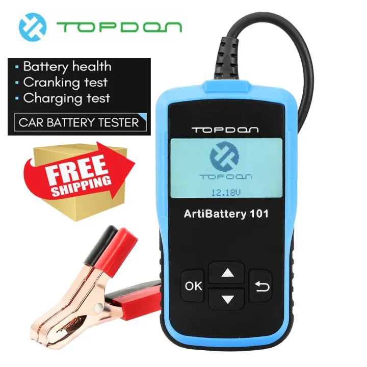 TOPDON AB101 ArtiBattery101 12V Car Battery Tester Car Digital Battery ...