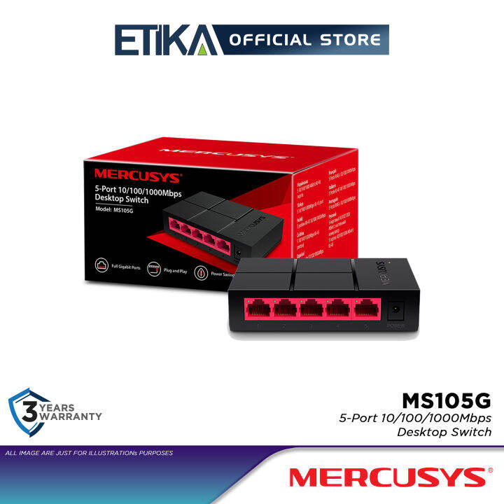 TP-Link Mercusys MS105G | 5-Port 10/100/1000 Mbps Gigabit Desktop ...