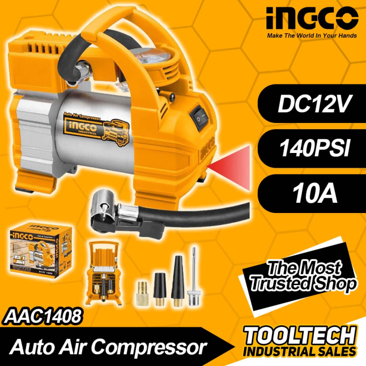INGCO Auto Air Compressor 140PSI *TOOLTECH* | Lazada PH