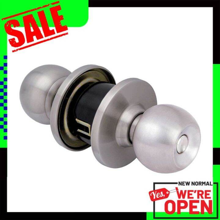 ⚡ลดกระหน่ำ⚡ ลูกบิดห้องน้ำหัวกลมจานใหญ่หนาสเตนเลส ISON รุ่น 8013 SS BK สีสเตนเลส ลูกบิดประตู จัด ...