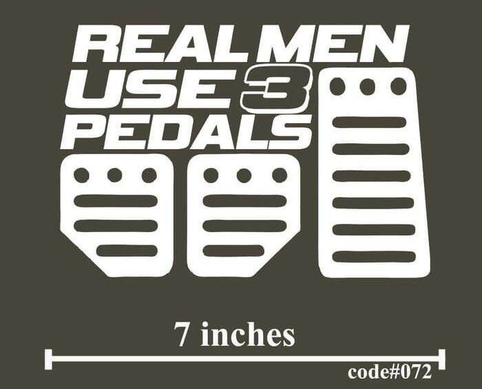 Sticker Real Men Use 3 Pedals MOBIL | Lazada Indonesia