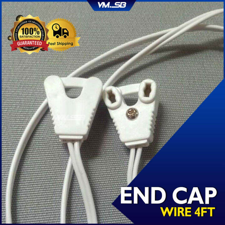4FT END CAP WIRE ONLY FOR T8 LED TUBE / WAYER 4 KAKI UNTUK TUBE T8 ...