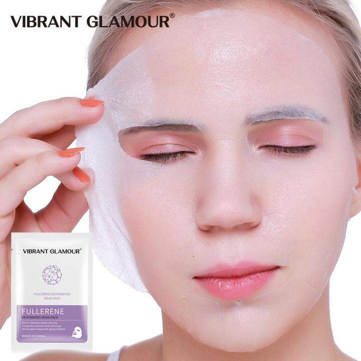 VIBRANT GLAMOUR Fullerene Face Mask Anti-wrinkle Shrink Pores Whitening Lighten Black Spots ...