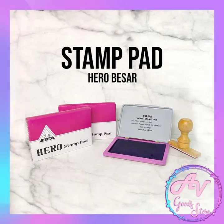 stamp pad HERO / bantalan stempel + tinta / bak stempel HERO | Lazada Indonesia