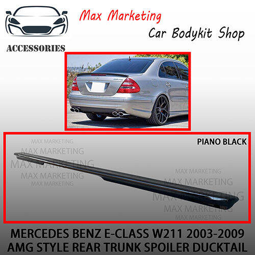 MERCEDES-BENZ E-CLASS W211 AM STYLE TRUNK SPOILER 2003-2009 ABS SKIRT ...