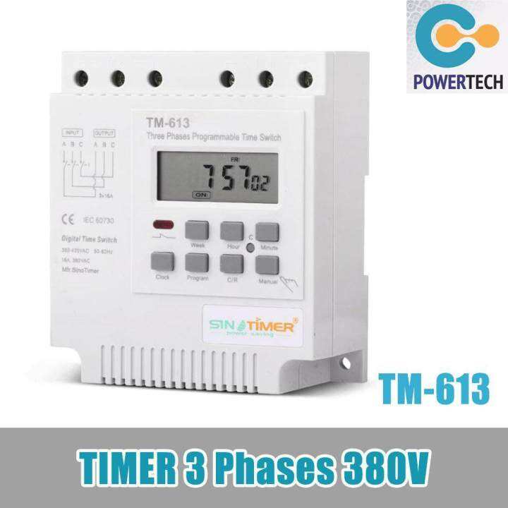 TM613 Timer Switch 380V TM-613 ทามเมอร์สวิตช์ ตั้งเวลาทำงาน 3 เฟส ...