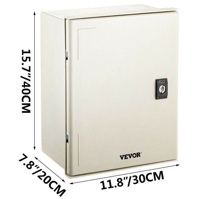 VEVOR Fiberglass Reinforced Polyester Electrical Enclosure Box W/ Keys ...