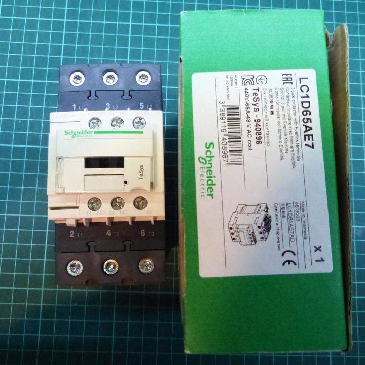 [HCM]Khởi động từ Contactor Schneider LC1D65AE7 65A 30kW Coil 48V ...