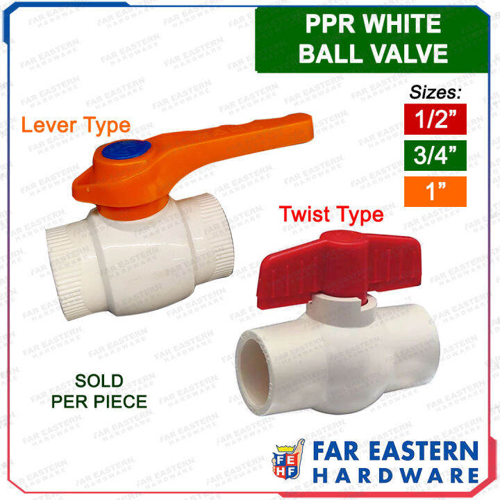 PPR Pipe White Ball Valve 20mm 1/2" | Lazada PH