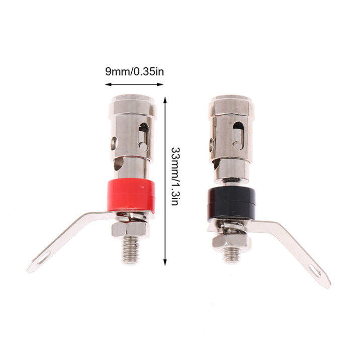 ET CITYS 2Pcs New Nickel Plated 2mm 4mm L Banana Audio Plug Jack Socket ...