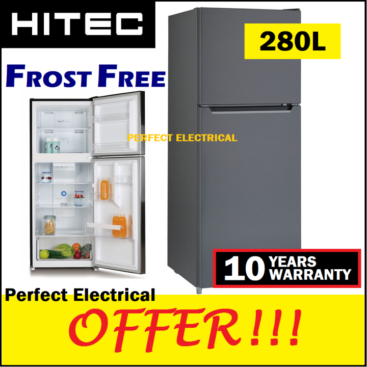 [FROST FREE] Hitec 280L Refrigerator 2 Door Fridge Top Mount Freezer ...