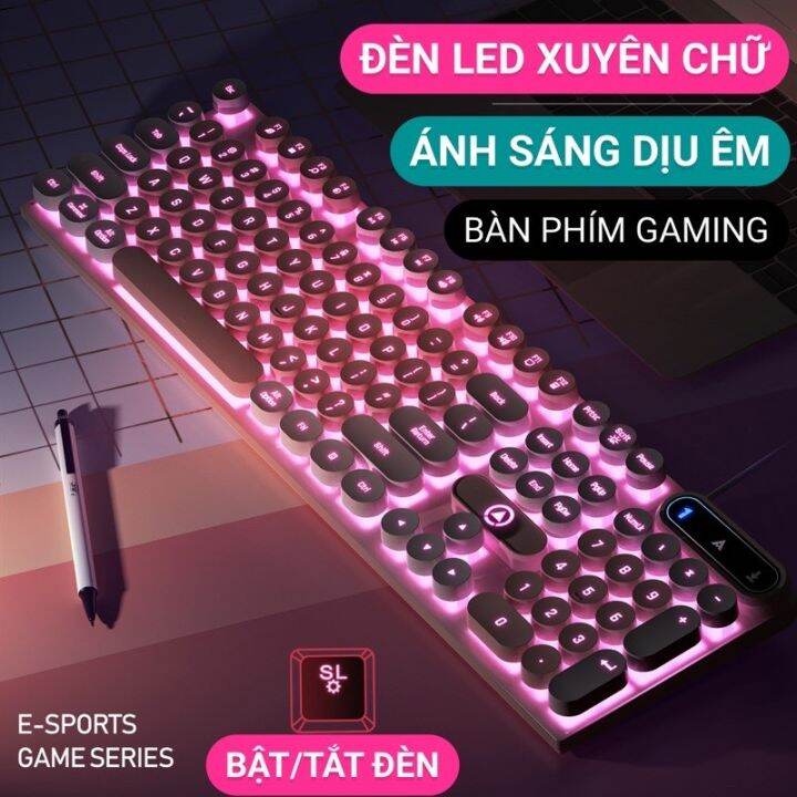 Bàn Phím Máy Tính Có Dây K600 , Led Gamming , Thiết Kế Nút Tròn Đẹp ...