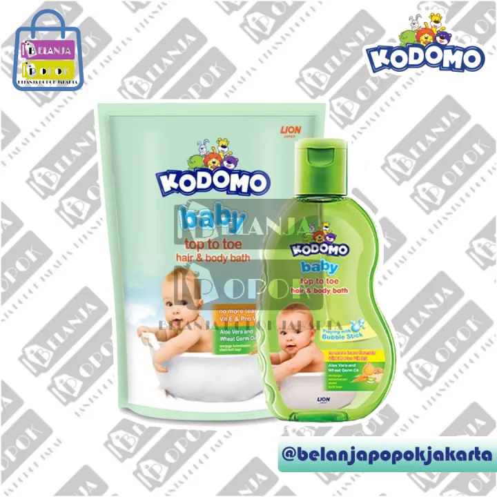 KODOMO TOP TO TOE HAIR & BODY BATH 2 IN 1 SABUN MANDI SHAMPOO SAMPO RAMBUT ANAK 200ML 450ML ...
