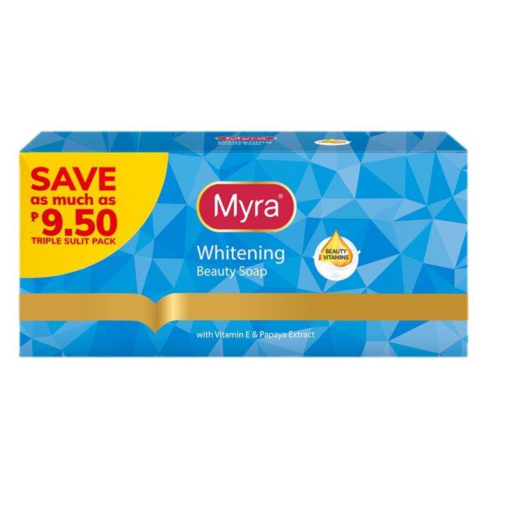 Myra Whitening Beauty Soap 90g x 3s | Lazada PH