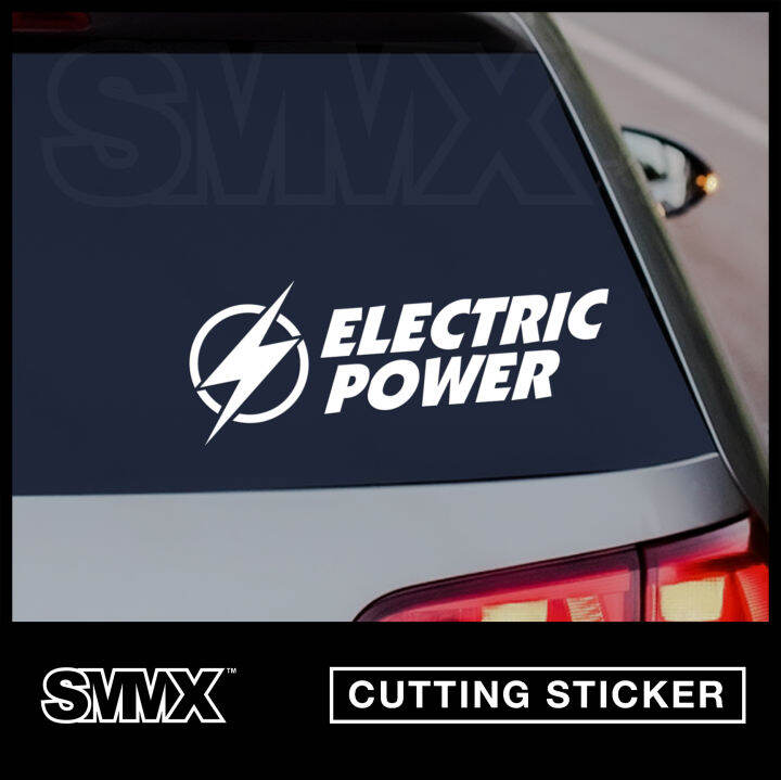 Sticker Cutting Stiker Electric Power untuk Motor Mobil Listrik ...
