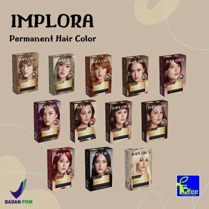 Implora New Look Permanent Hair Color Cat Rambut Implora | Lazada Indonesia