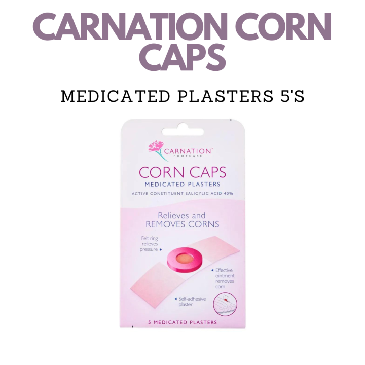 CARNATION Corn Caps Medicated Plasters (Salicylic Acid 40%) 5's | Lazada