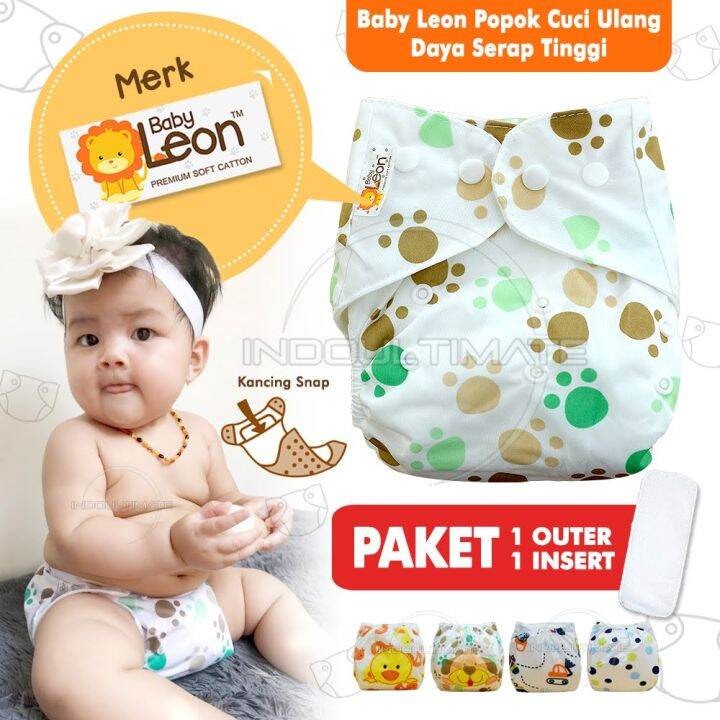 BABY LEON EFEKTIF Clodi Popok Kain Bayi Cloth Diaper Motif + FREE ... BABY LEON EFEKTIF Clodi Popok Kain Bayi Cloth Diaper Motif + FREE ...